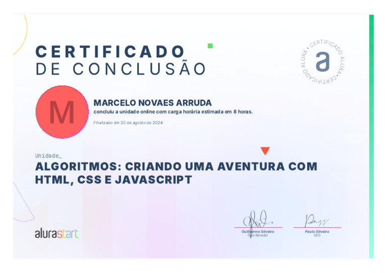 Marcelo Novaes Arruda Unidade Algoritmos Criando Uma Aventura Com Html Css E Javascript