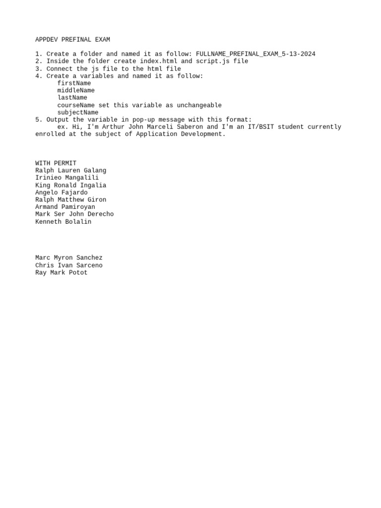 Appdev Prefinal Exam | PDF