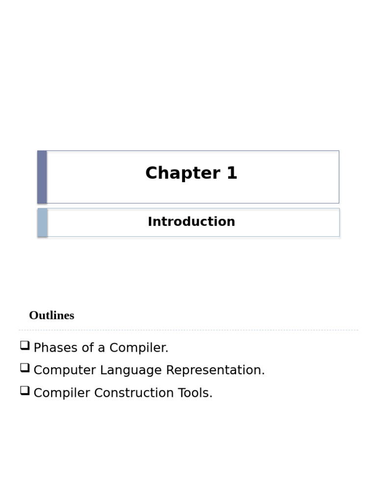 Chapter 1 Introduction | PDF | Parsing | Compiler