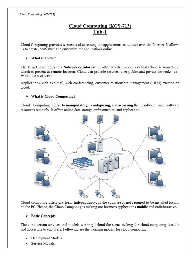 Mobile Computing (KCS 713) Unit-1 | PDF | Cloud Computing | Software As A Service