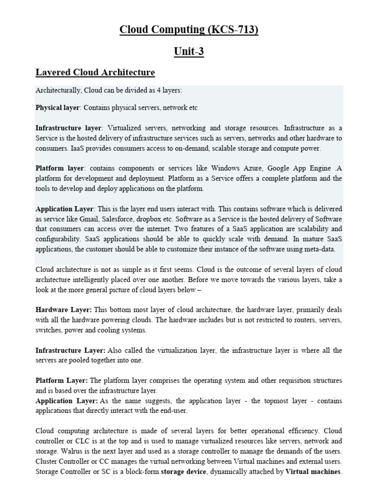 Mobile Computing (KCS 713) Unit-3 | PDF | Cloud Computing | Software As A Service