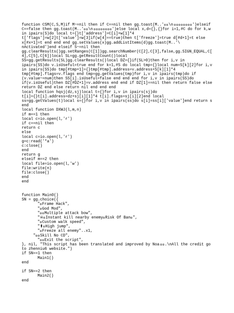 Noa Genshin Script Translated - Lua | PDF