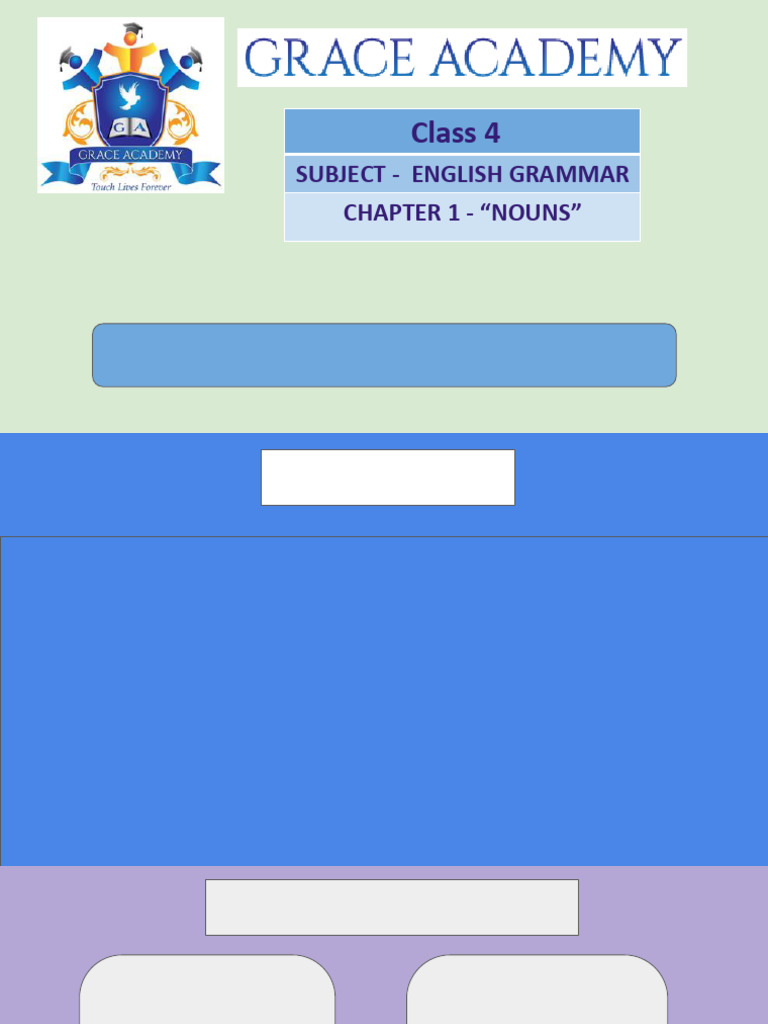 Class 4 English Grammar CHAPTER 1 NOUNS | PDF | Grammatical Gender | Noun