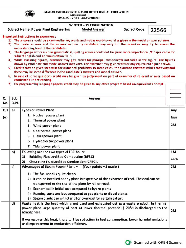 Answer Paper 2019 | PDF