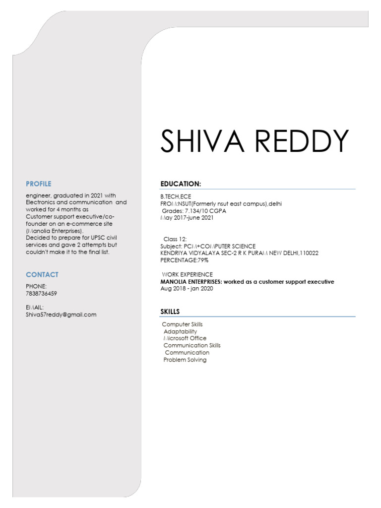 Shiva Reddy | PDF