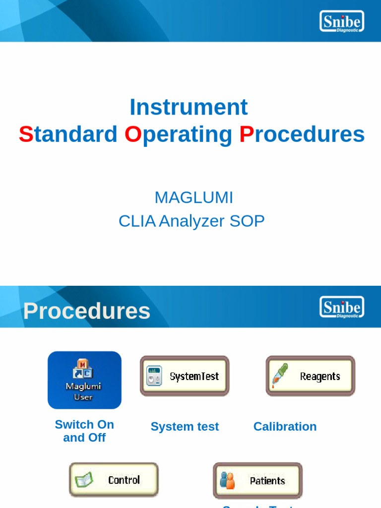 MAGLUMI CLIA Analyzer SOP Guide | PDF | Software | Computing