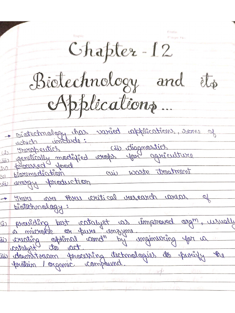 Chapter 12 Biotechnology and Its Applications | PDF