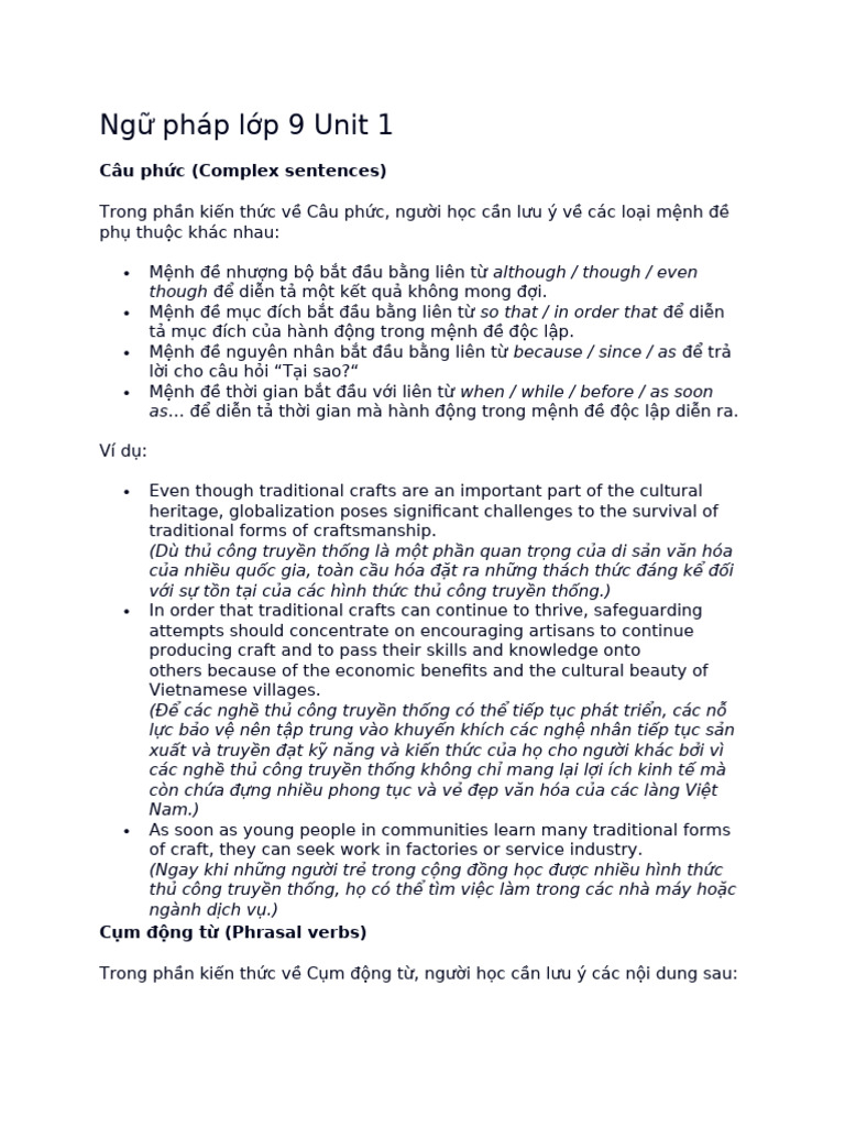 Grammar Grade 9 | PDF