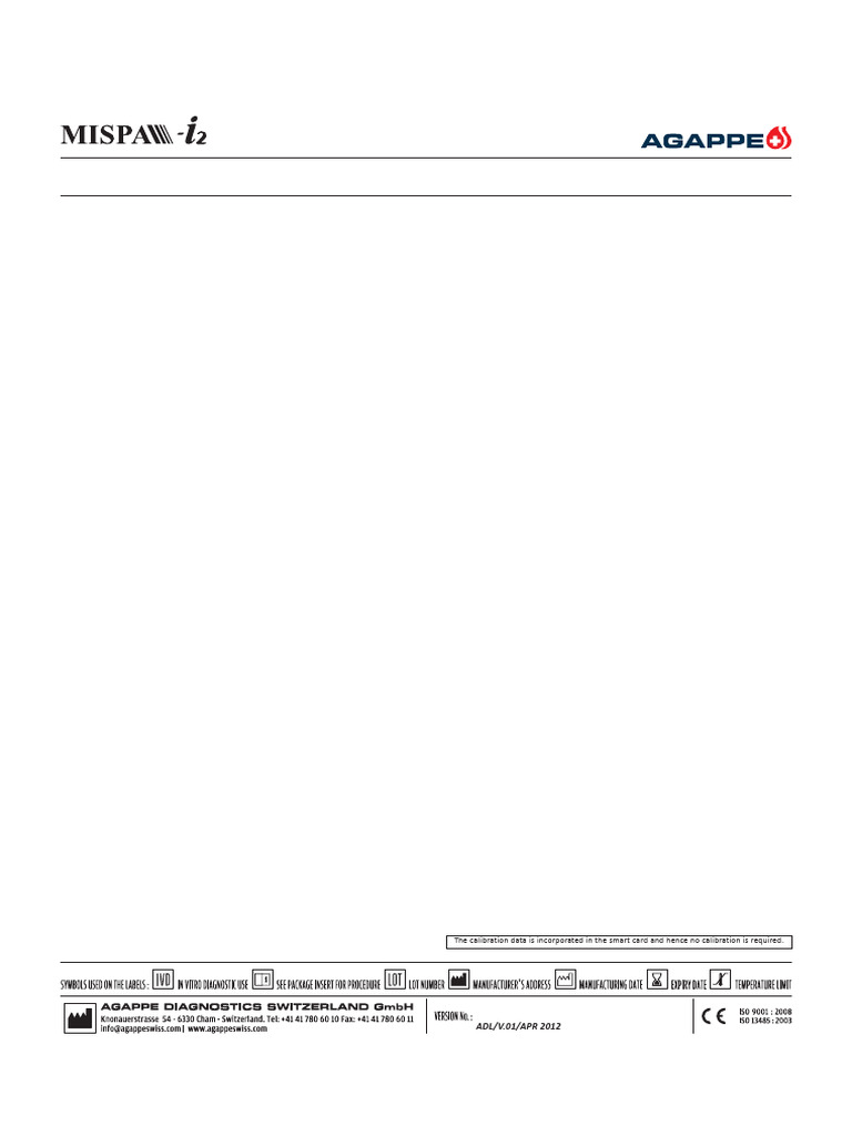 Kit Inserts MISPA I2 | PDF | Detection Limit | Rheumatoid Arthritis