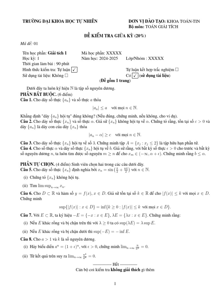 De_Giai_Tich_1_GK1-2024_2025 (1) | PDF