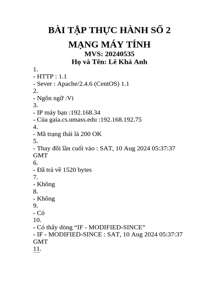 BÀI TẬP THỰC HÀNH SỐ 2 MSV 20230535 | PDF