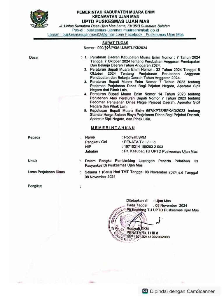 SPT PKM Ujan Mas | PDF