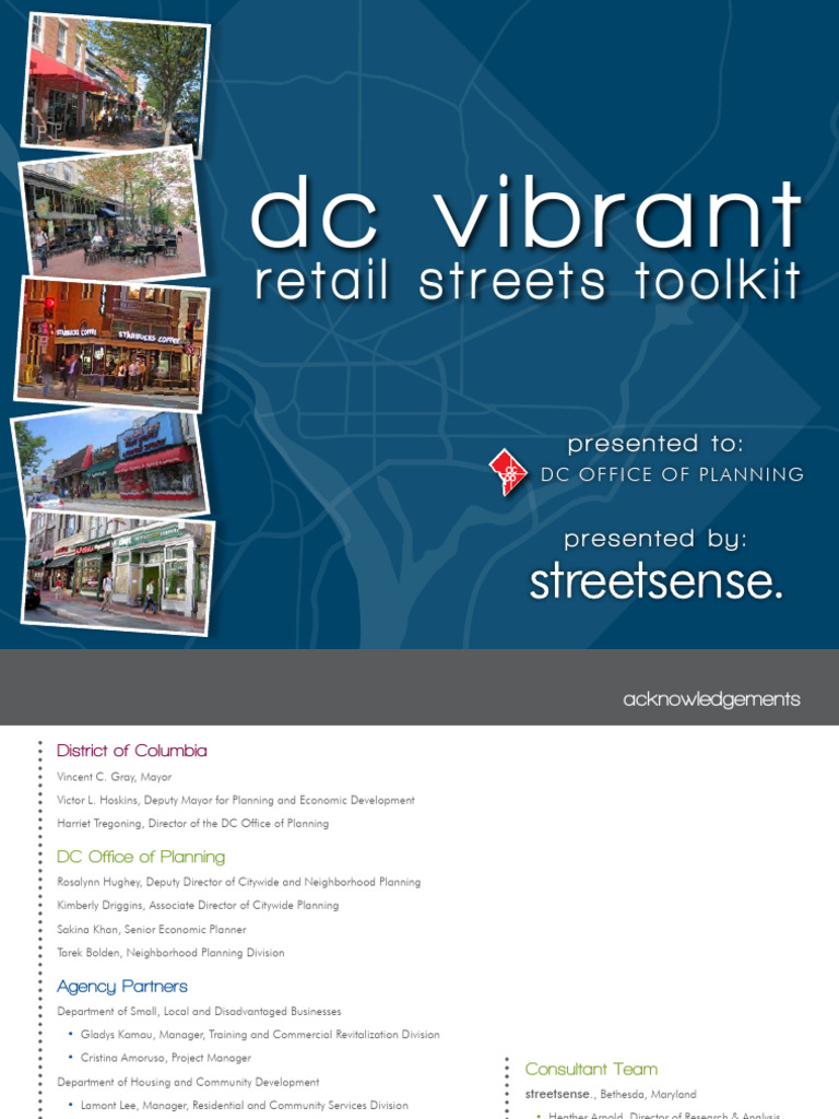 DC Vibrant Retail Streets Toolkit | PDF | Retail | Suburb