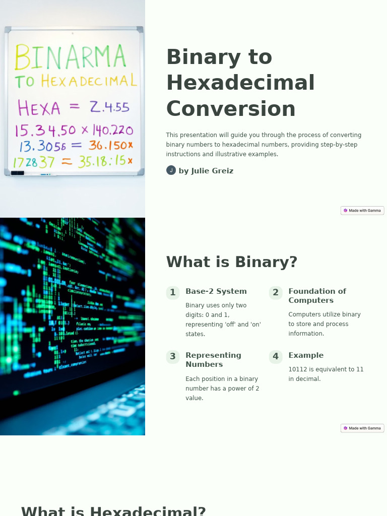 Binary to Hexadecimal Conversion | PDF | Computing | Computer Science