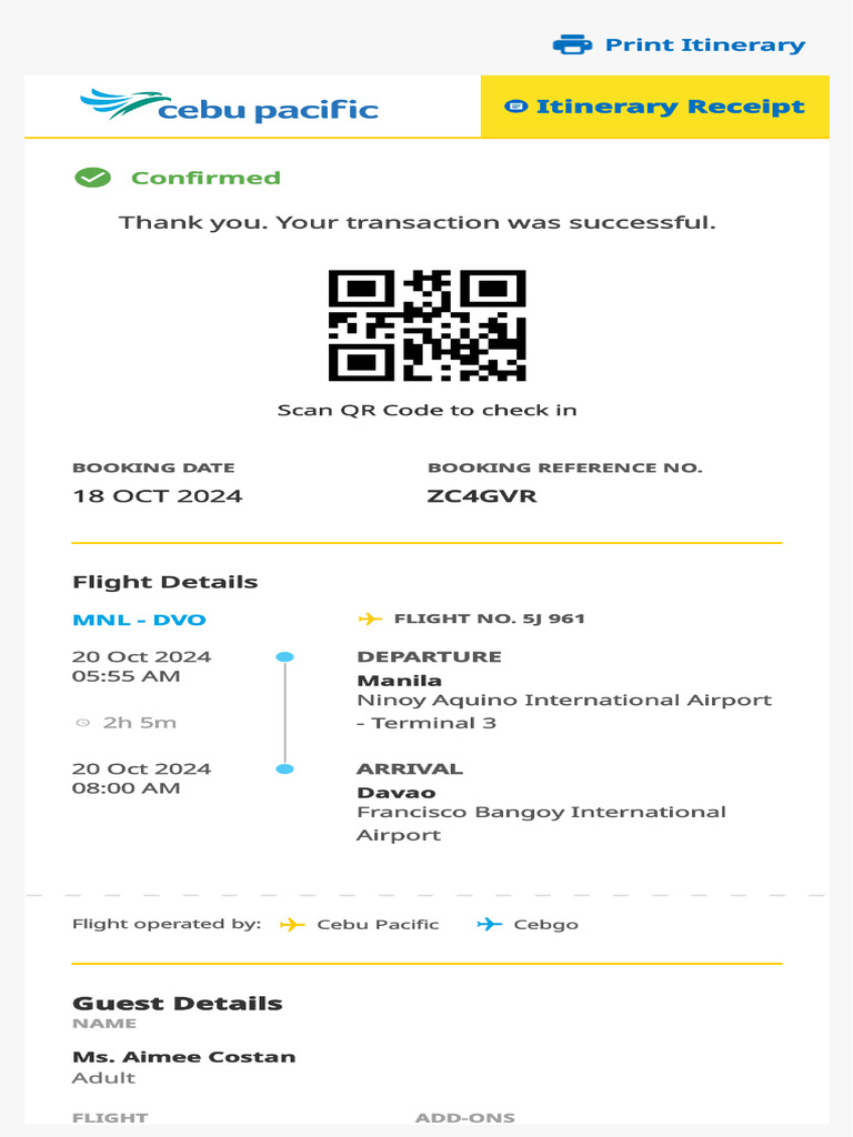 ZC4GVR Cebupacific 10182024 | PDF