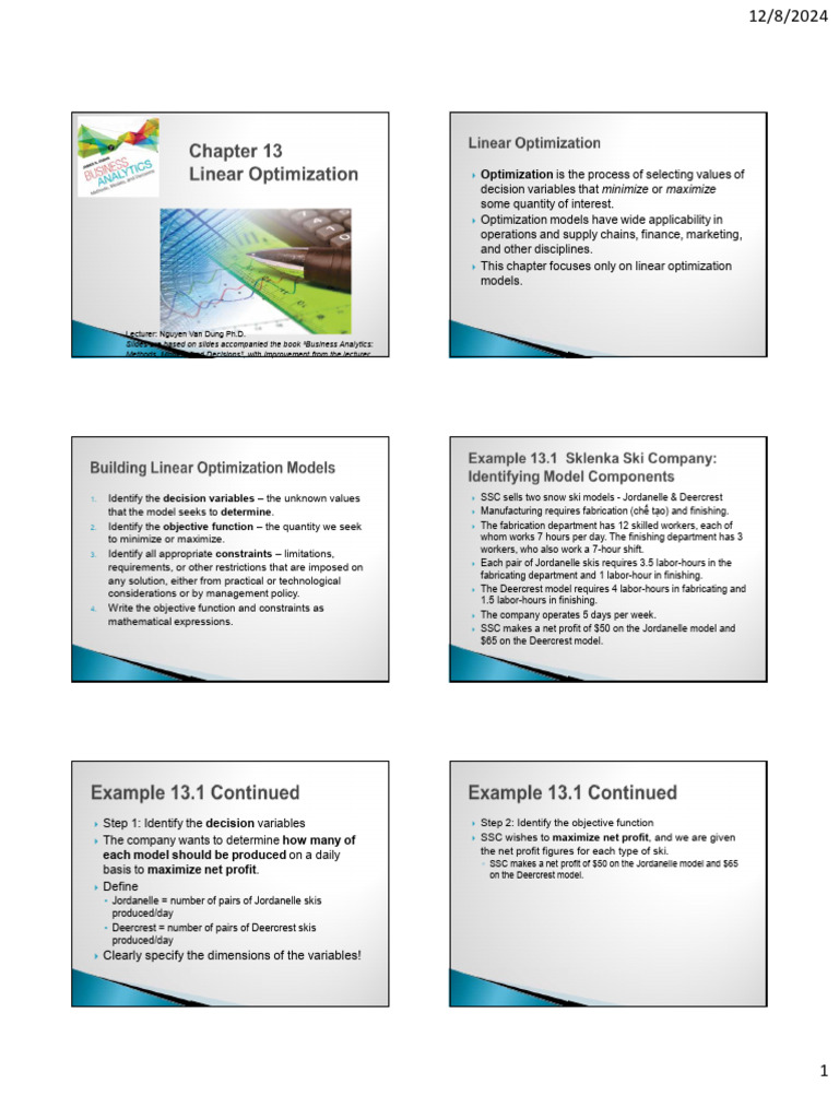 [IN] linear optimize | PDF | Mathematical Optimization | Microsoft Excel