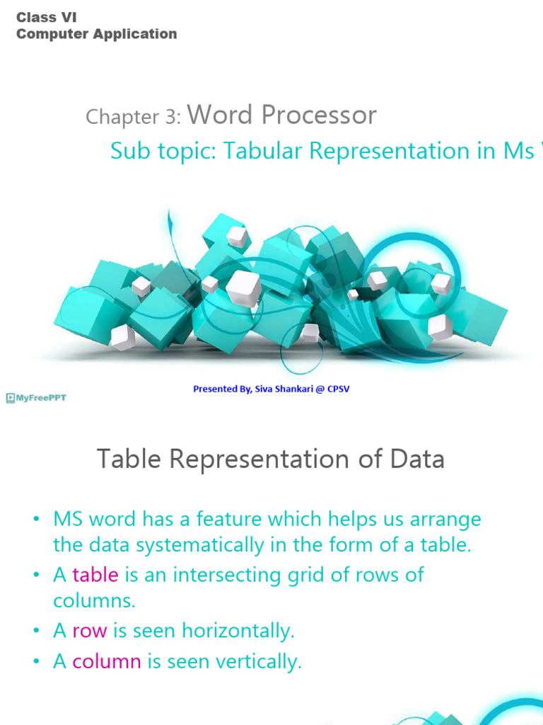 MS Word Table Creation Guide | PDF