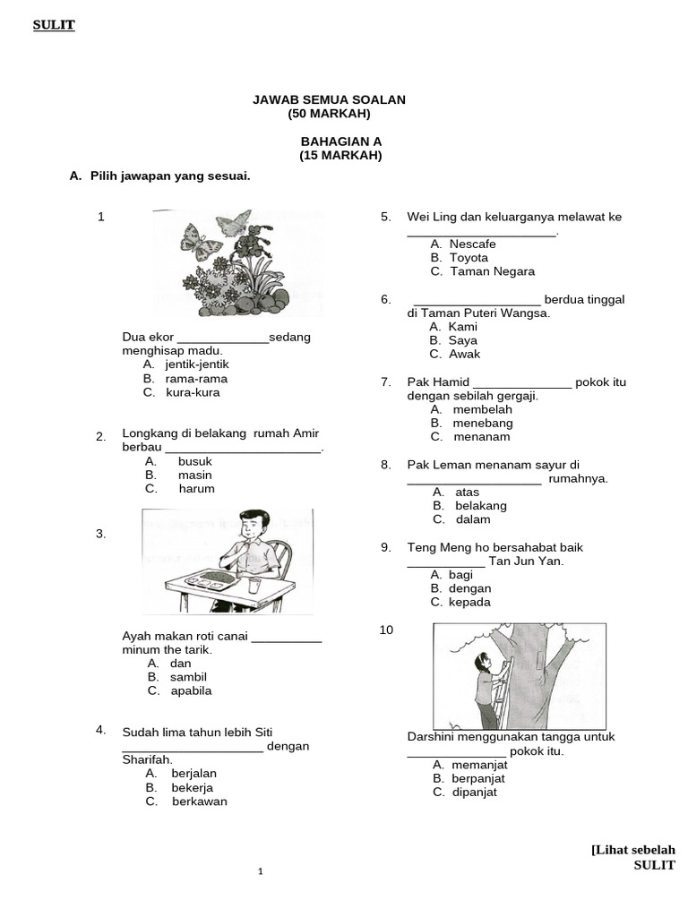 SUMATIF BM1 2023 | PDF