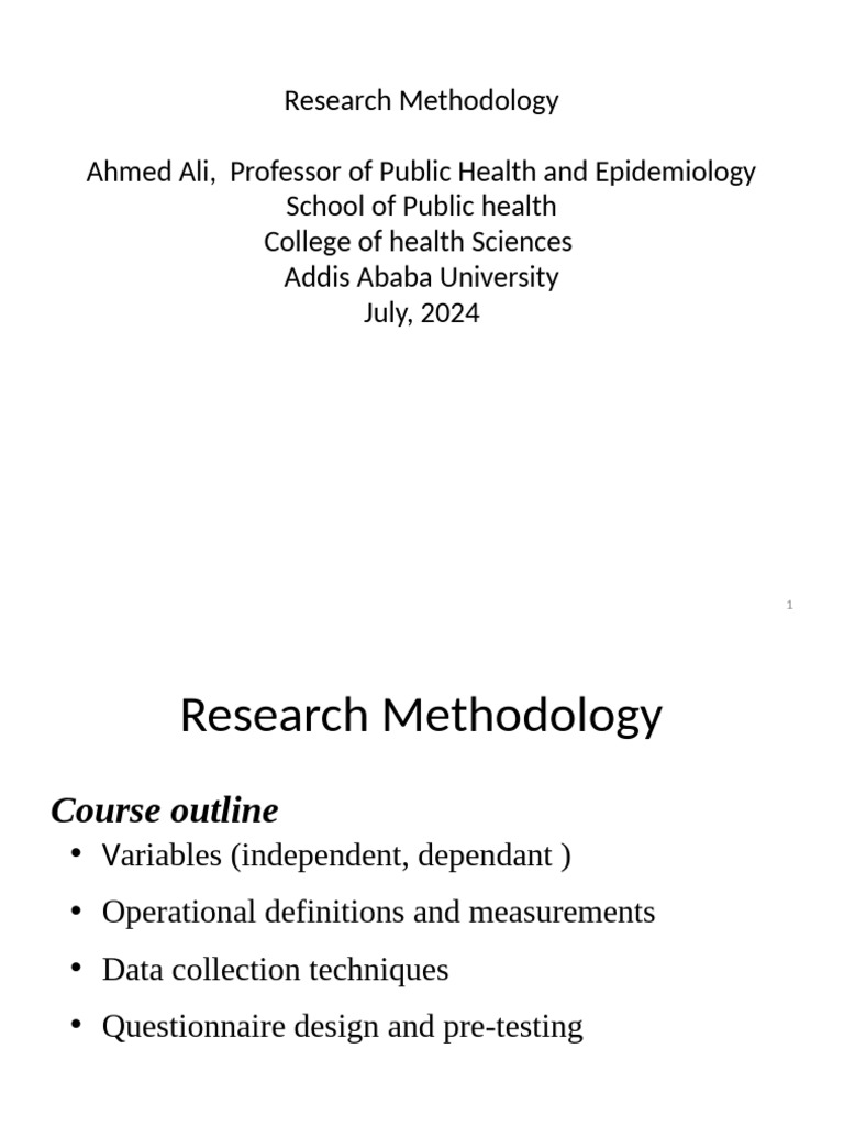 Research Methodology and Questionnaire Development Prof Ahmed | PDF | Questionnaire | Likert Scale