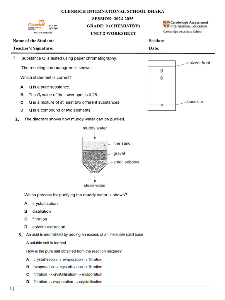 Unit 2 Worksheet | PDF