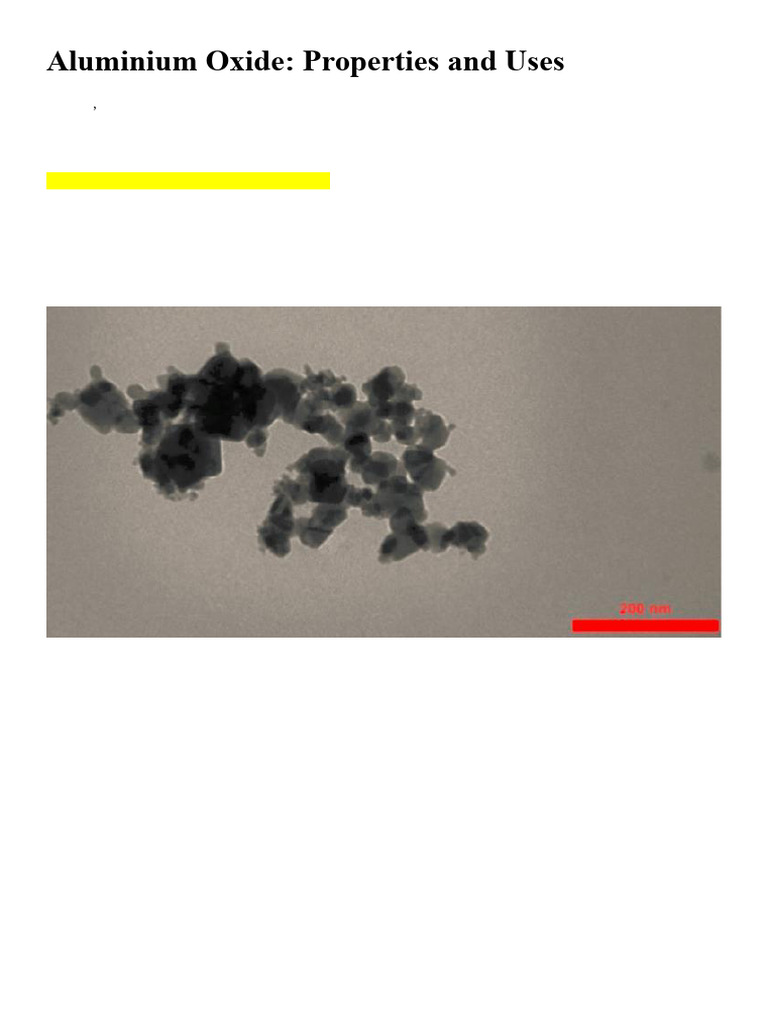 Aluminium Oxide Use | PDF | Aluminium Oxide | Aluminium