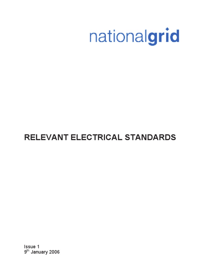 1 Relevant Standards For Substation Plants | PDF | Electrical ...