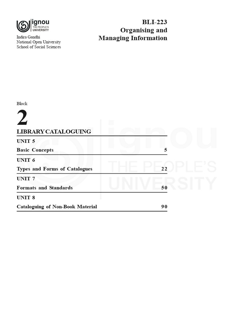 Bli 223 B2 | PDF | Bibliography | Libraries