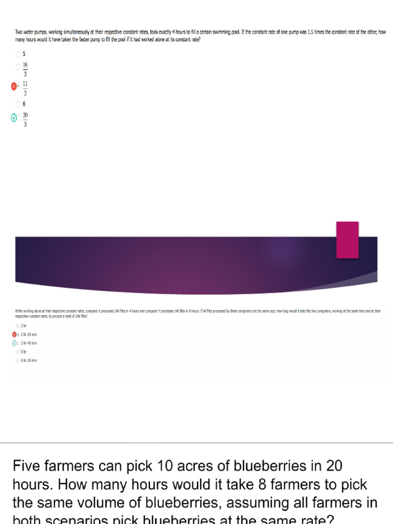 Work Rate GMAT Practice | PDF