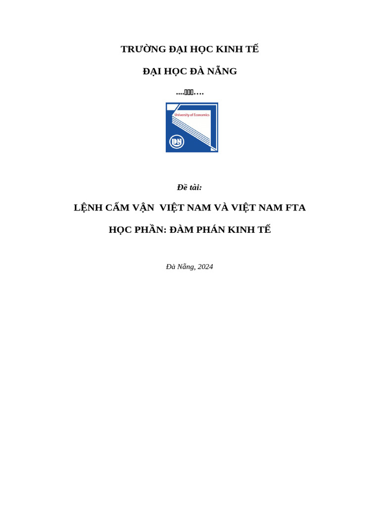 Nhom 4 - Dam Phan Kinh Te Quoc Te | PDF
