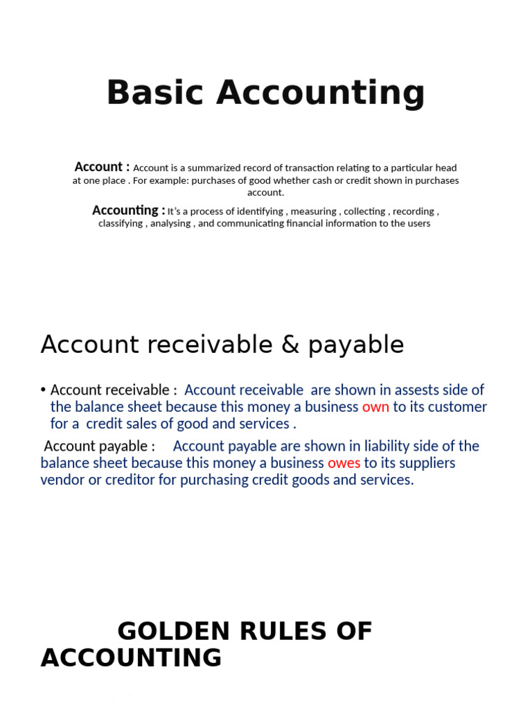 Basic Accounting | PDF