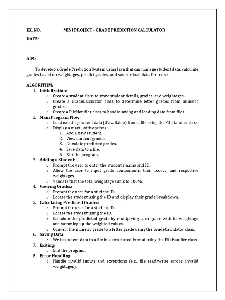 Grade Prediction System in Java | PDF | Computer Program | Programming
