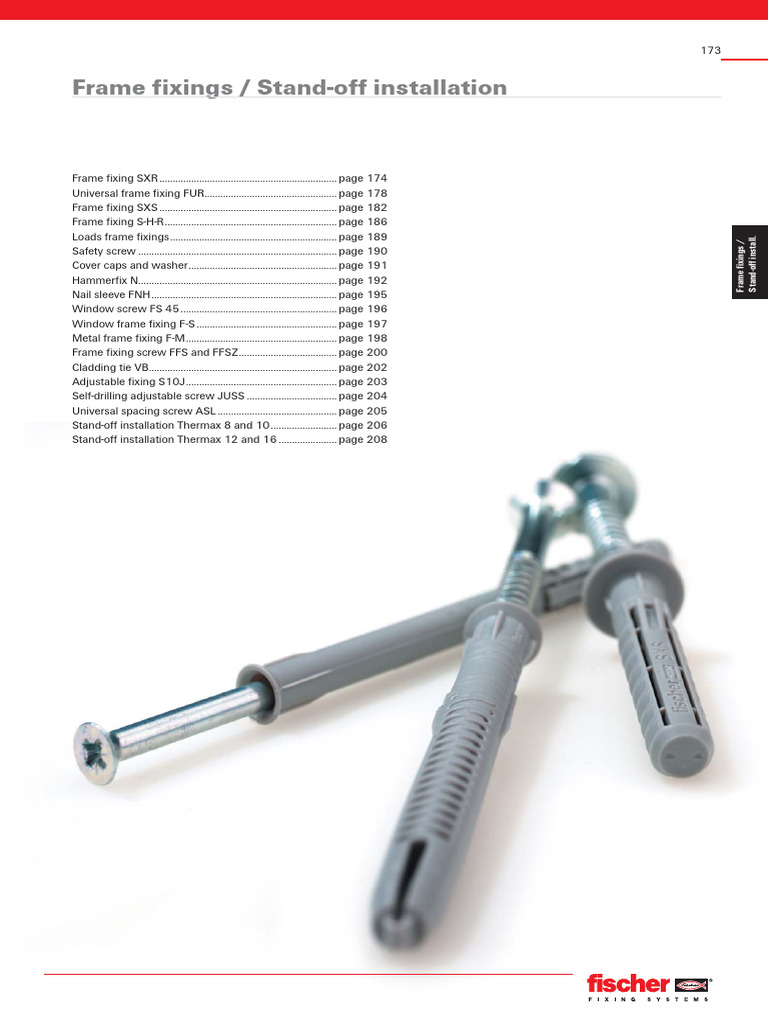173-212 Frame Fixings | PDF | Brick | Screw