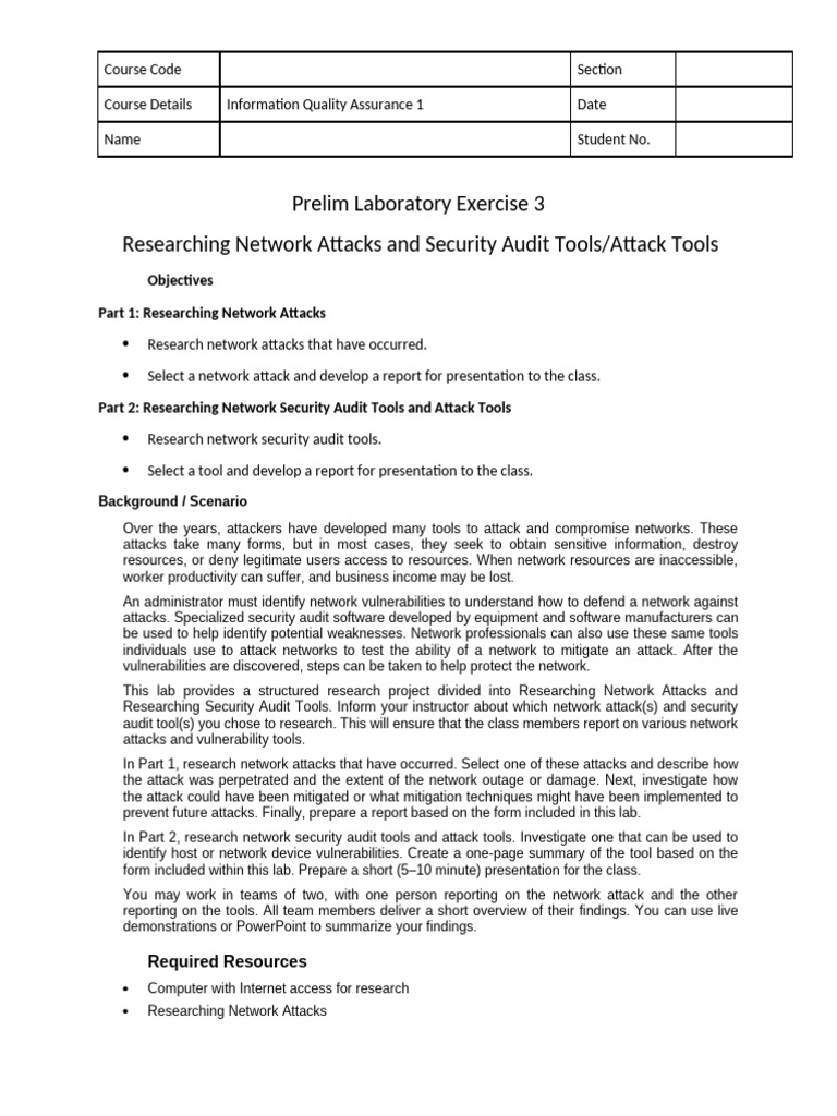 Prelim Laboratory Exercise 3 | PDF | Security | Computer Security