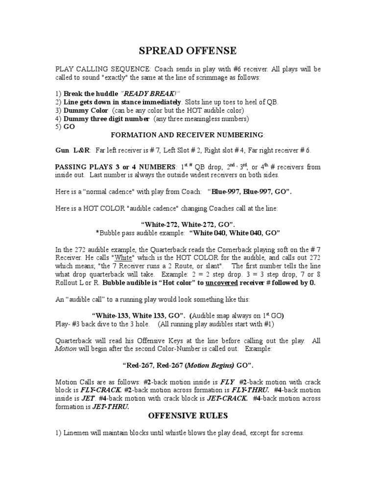 Spread Offense by Bi | PDF | Business