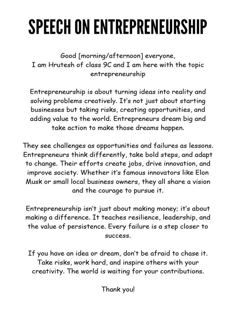 Inspiring Entrepreneurship for Students | PDF