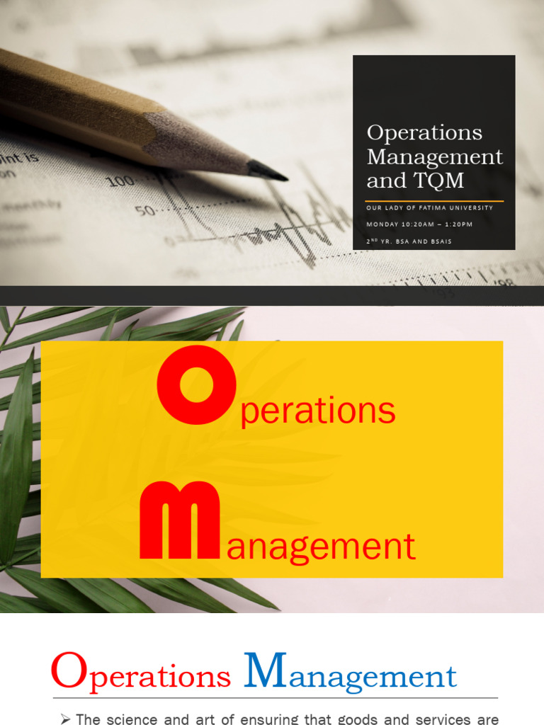 Lesson-No.-01_OpMan | PDF | Supply Chain | Inventory