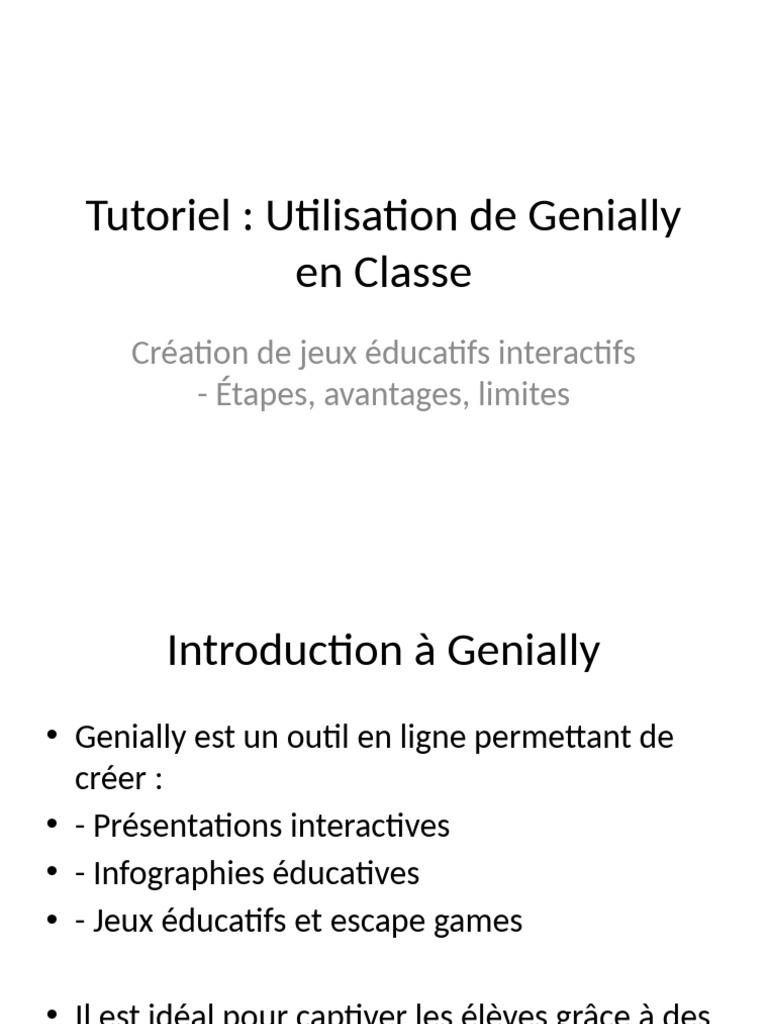 Genially Tutorial Presentation | PDF