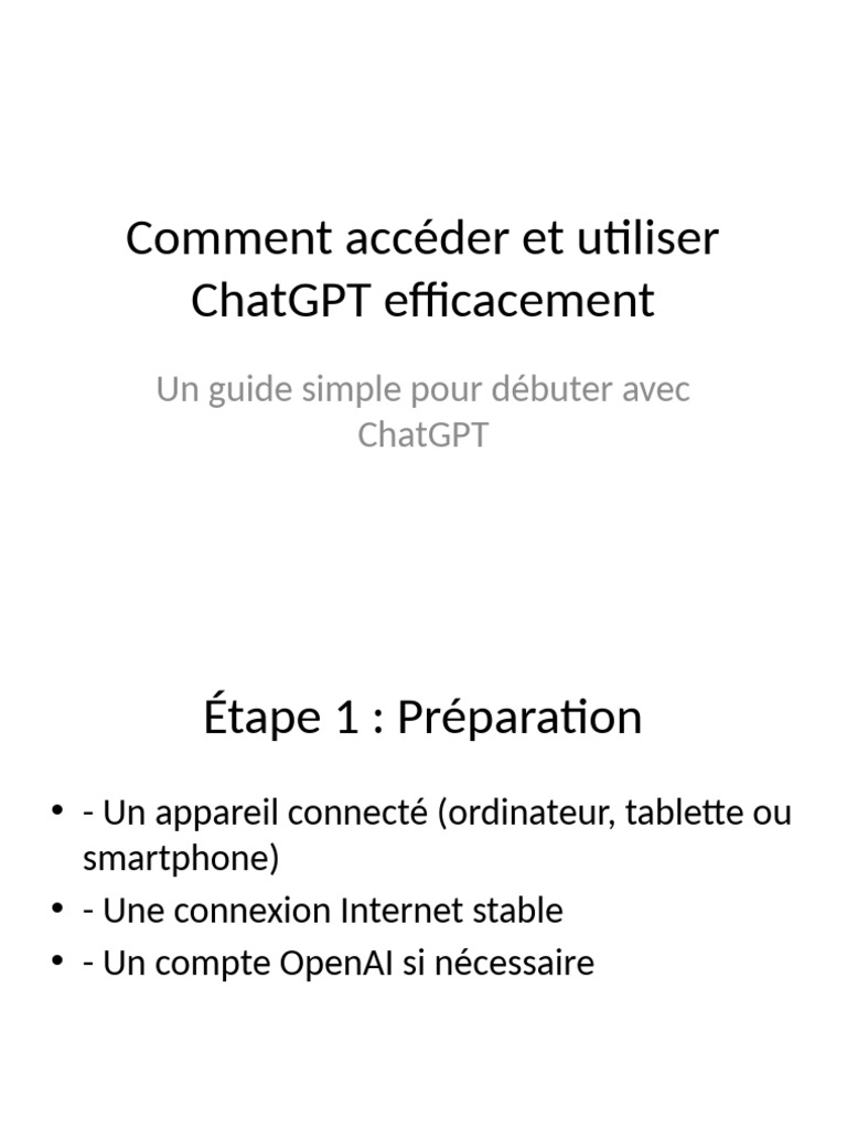 Guide Acces ChatGPT | PDF