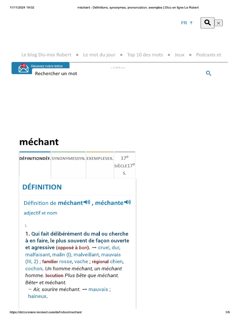 Méchant | PDF