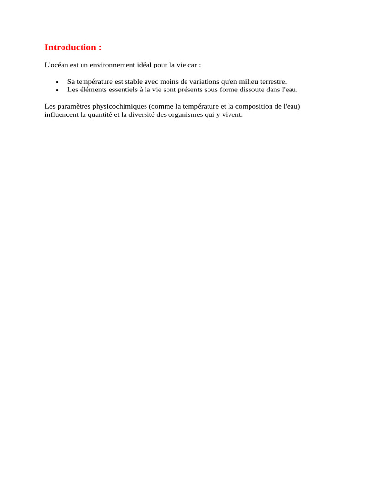 Écosystèmes océaniques : producteurs et décomposeurs | PDF ...