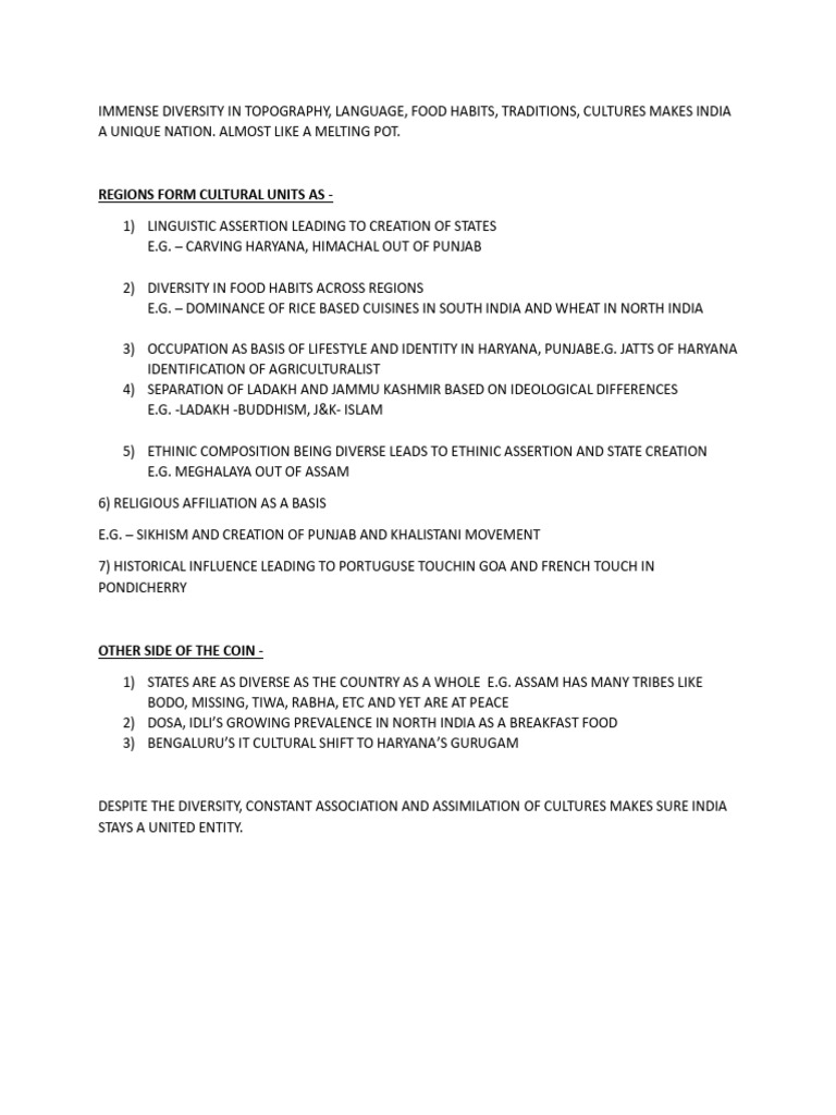 IMMENSE DIVERSITY IN TOPOGRAPHY | PDF