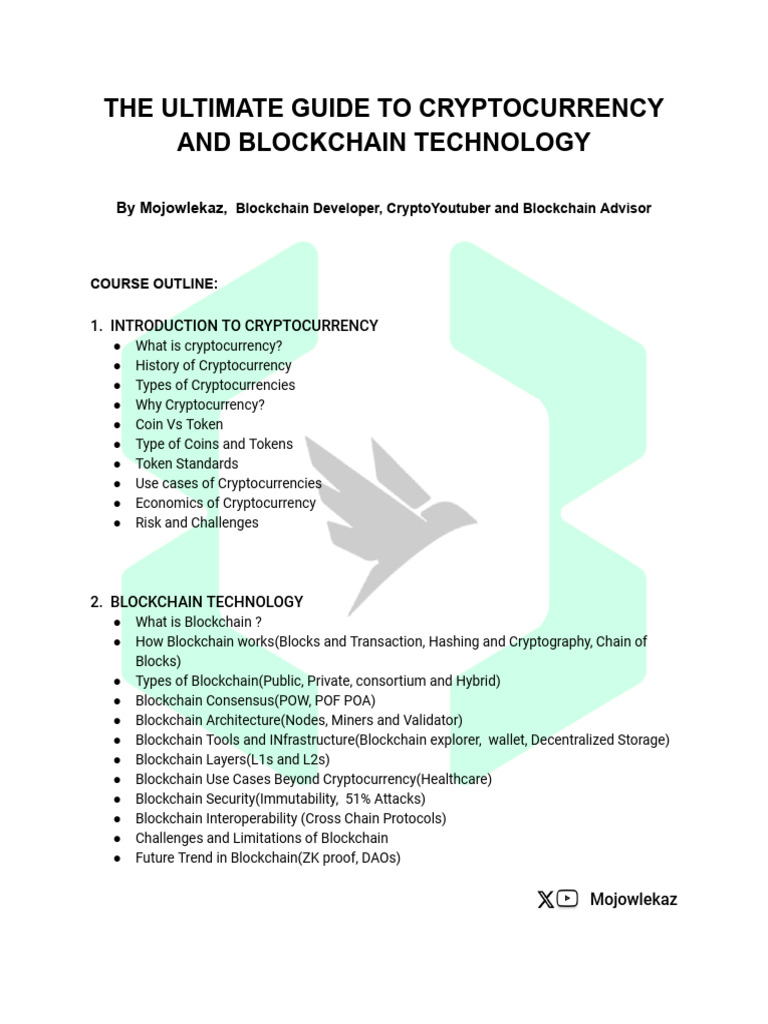 The Ultimate Guide To Cryptocurrency and Blockchain Technology | PDF | Cryptocurrency ...