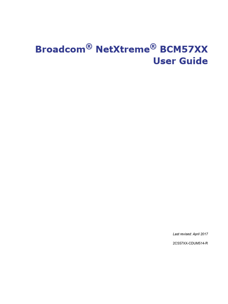 Broadcom Netxtreme Adapters User's Guide2 en Us | PDF | Network Interface Controller | Network ...
