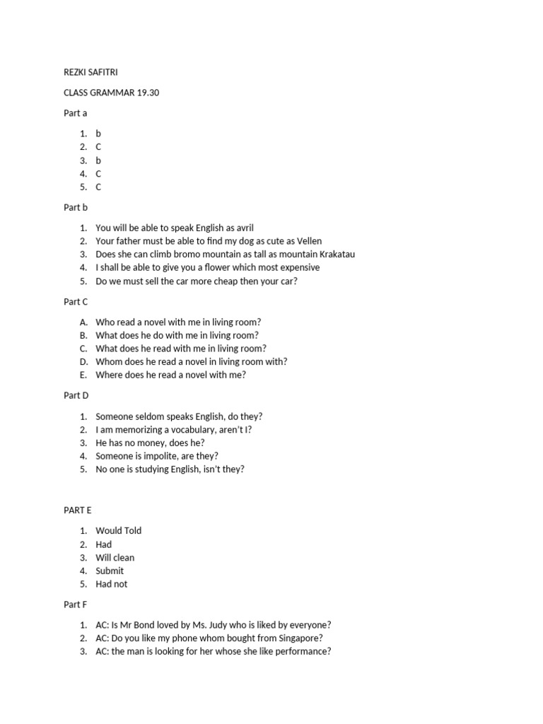 Rezki Safitri Mid Test | PDF