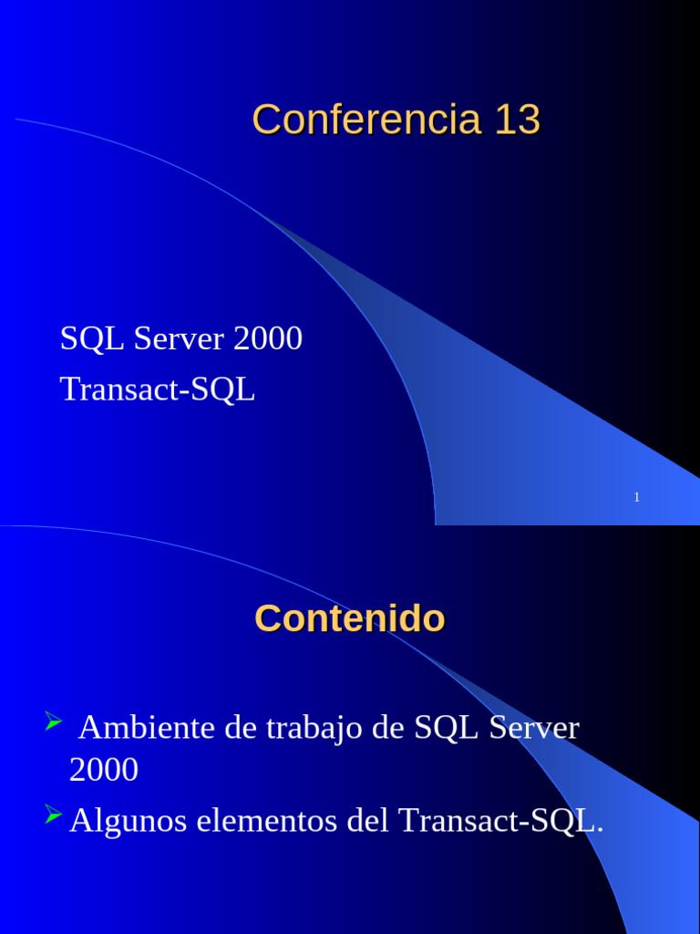 Introducción a Transact-SQL en SQL Server | PDF | SQL | Servidor SQL de Microsoft