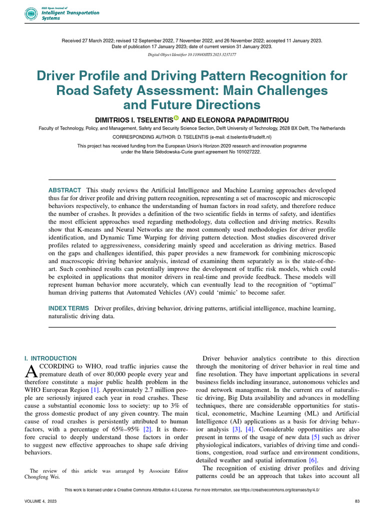 Driver Behavior Analysis for Road Safety | PDF | Time Series | Methodology