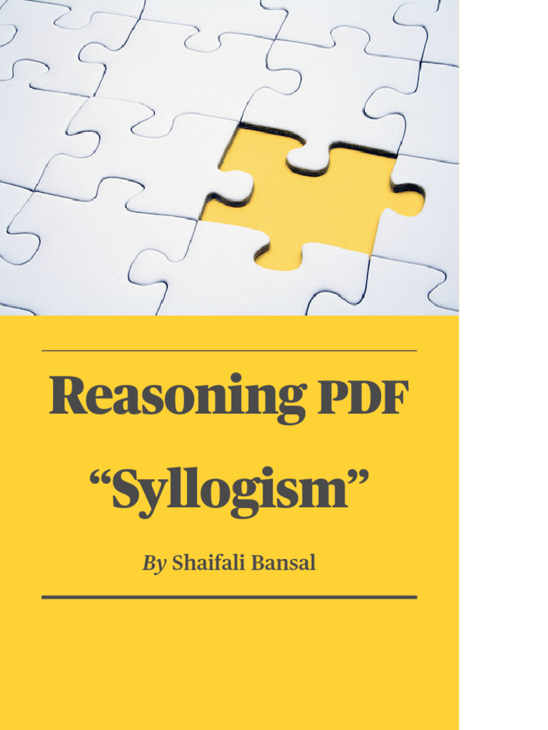 Syllogism Questions by Shaifali Bansal | PDF | Reason