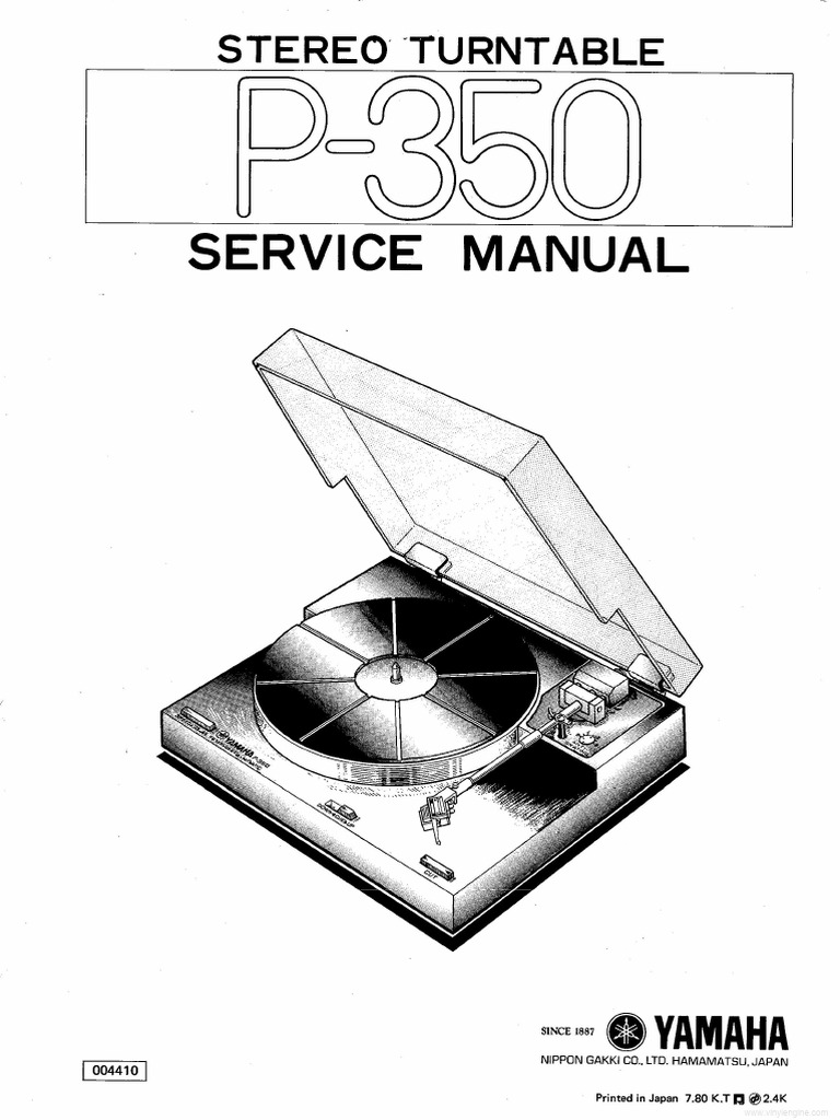 Yamaha P-350 Turntable SM | PDF