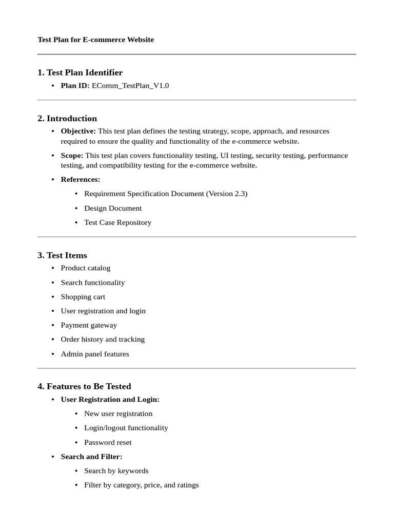 E-Commerce Plan | PDF