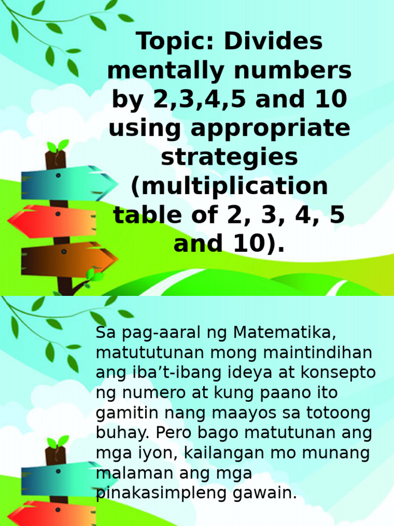 Q3 - MATH - MOD 3 - #Divides Mentally Numbers by 2,3,4,5 and 10 | PDF